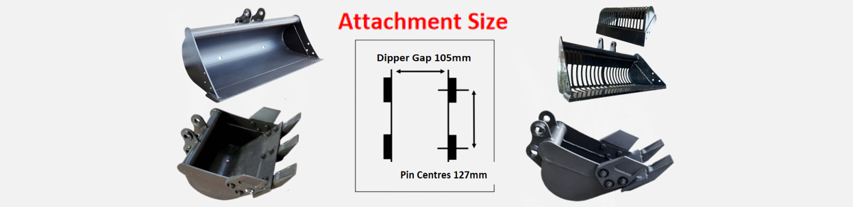 Mini Digger Buckets 30mm Pins