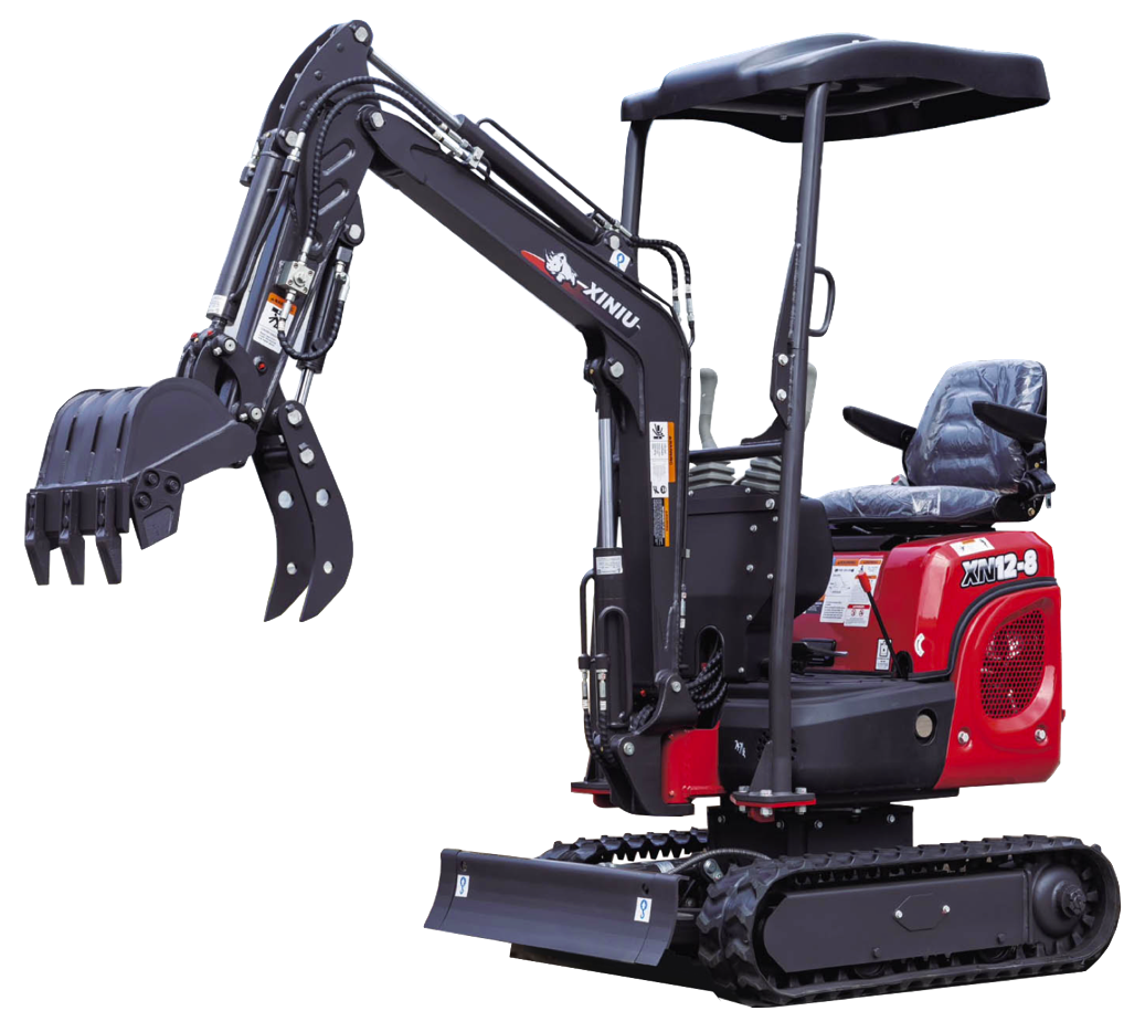 Mini Digger Rhinoceros XN12-8 Kubota Swing Boom Includes 200/300/500 B